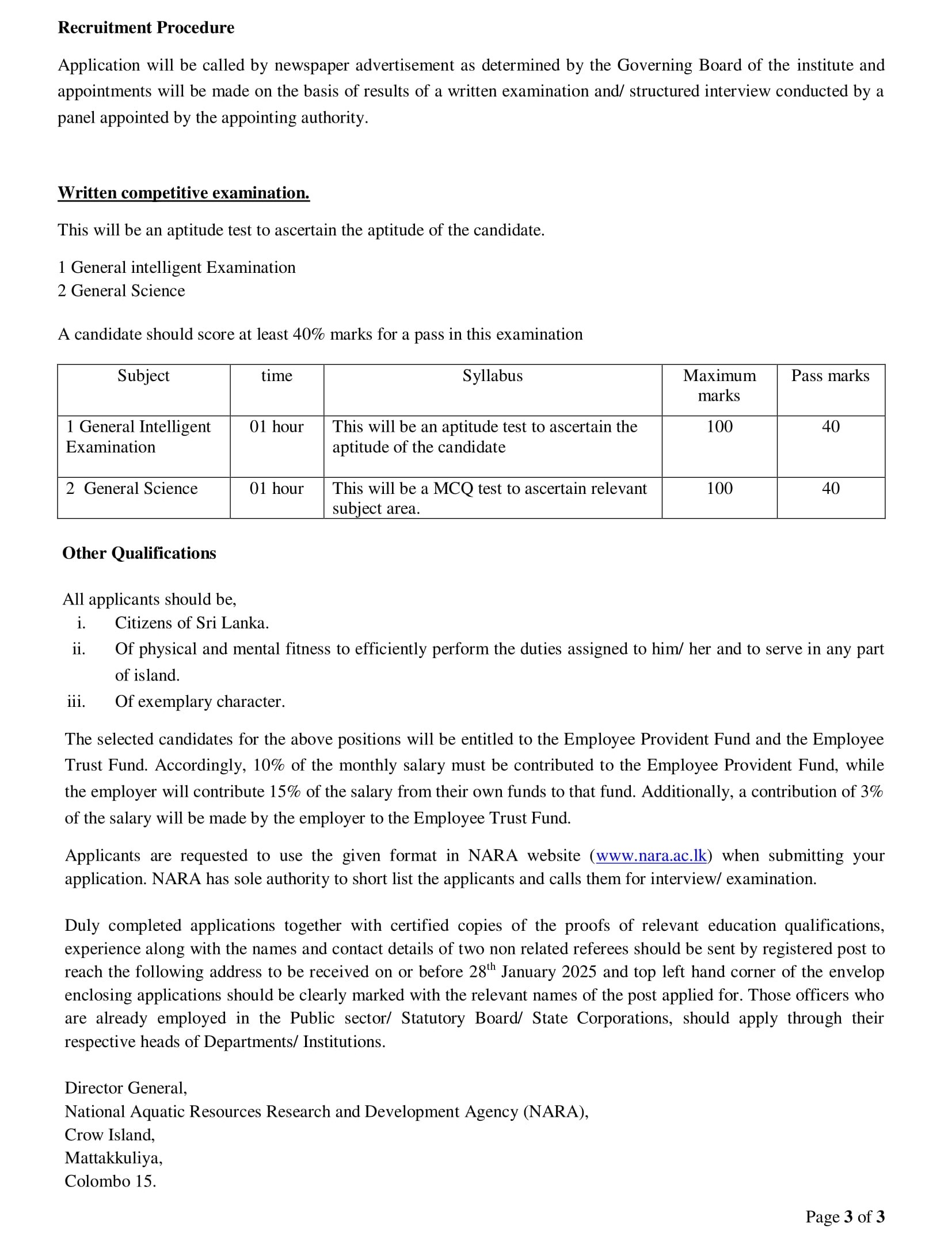 National Aquatic Resources Research and Development Agency (NARA)