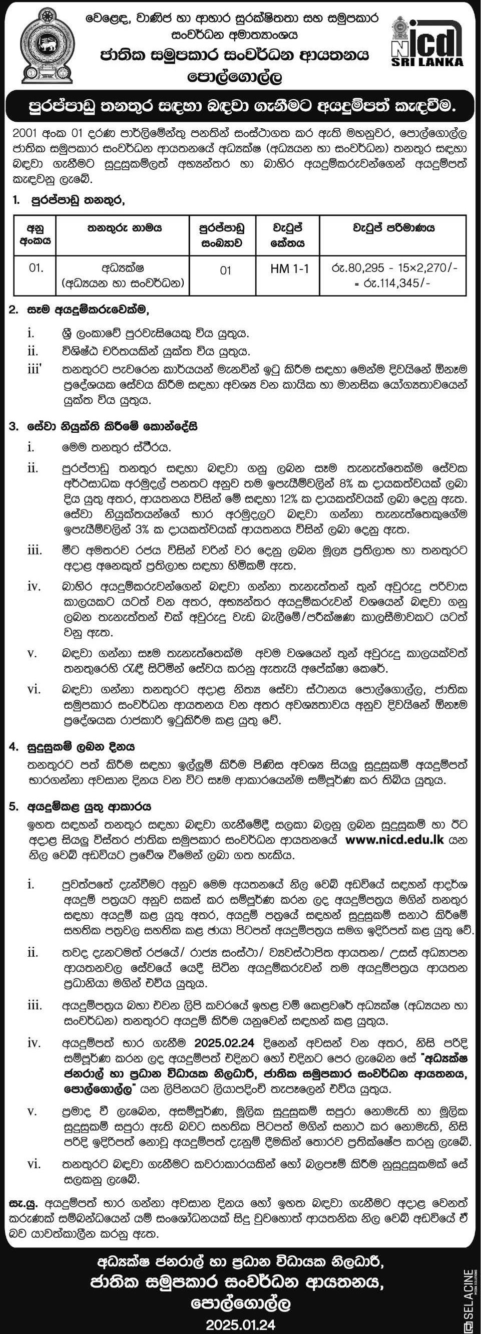 Director - National Institute of Cooperative Development
