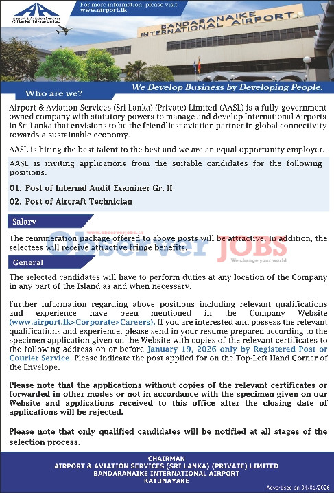 Internal Audit Examiner, Aircraft Technician - Airport & Aviation ...