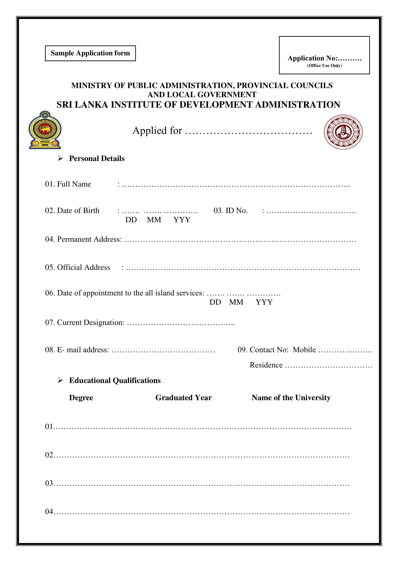 Additional Director General, Director (Finance) - Sri Lanka Institute ...