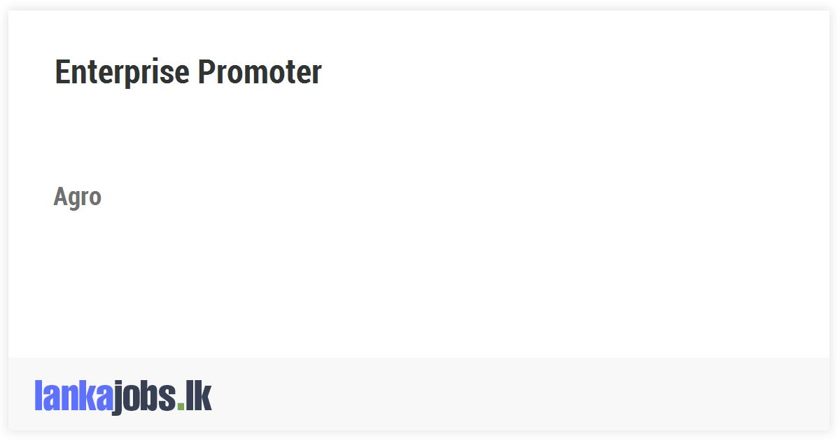 Agro - Enterprise Promoter
