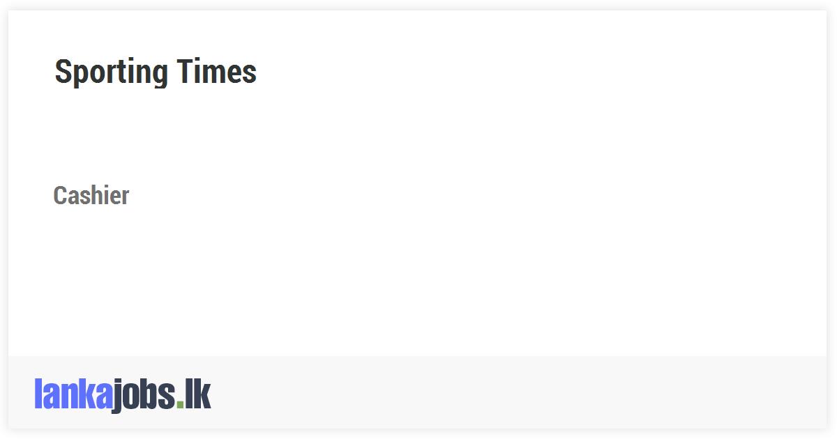 Cashier - Sporting Times