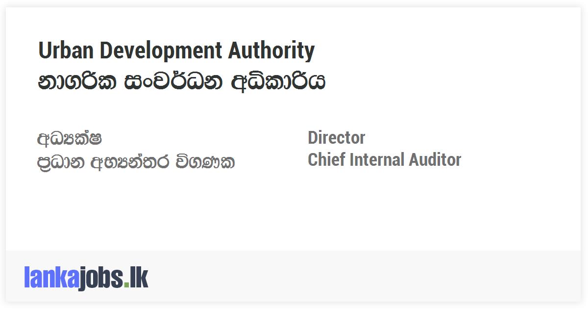 Director, Chief Internal Auditor - Urban Development Authority