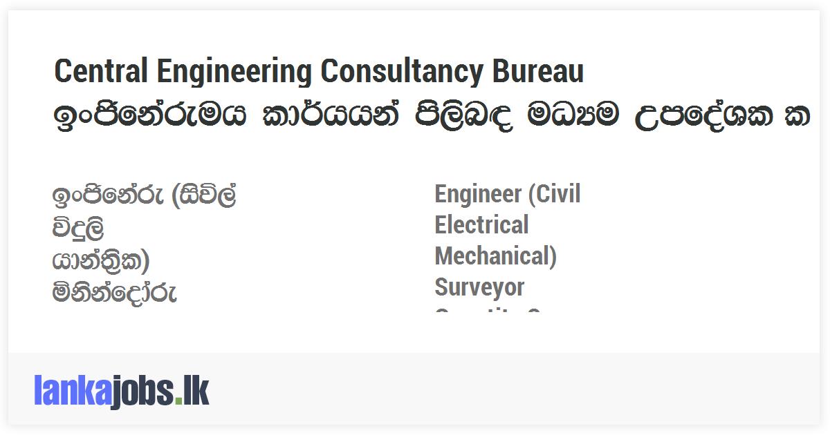 Engineer (Civil, Electrical, Mechanical), Surveyor, Quantity Surveyor ...