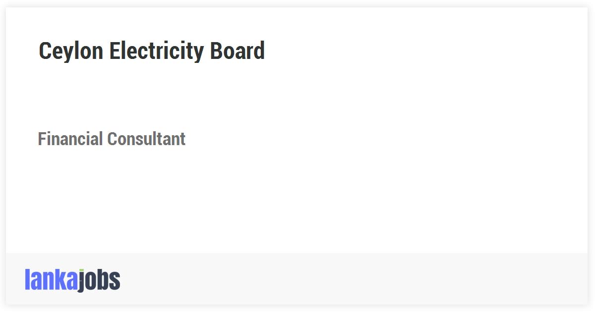 Financial Consultant - Ceylon Electricity Board