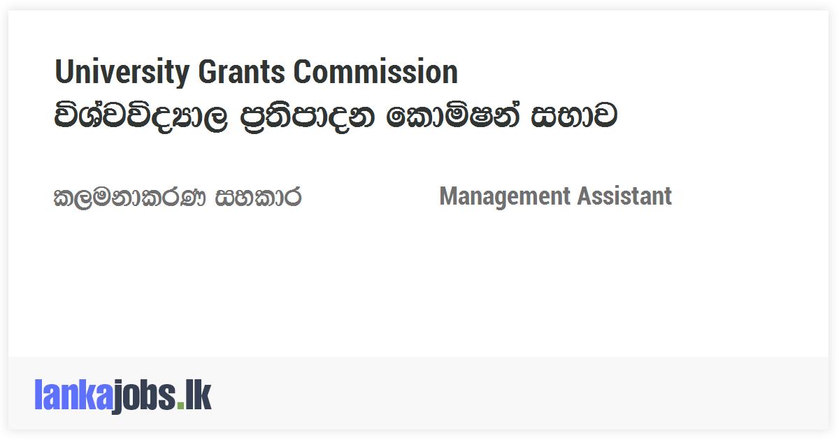 Management Assistant - University Grants Commission