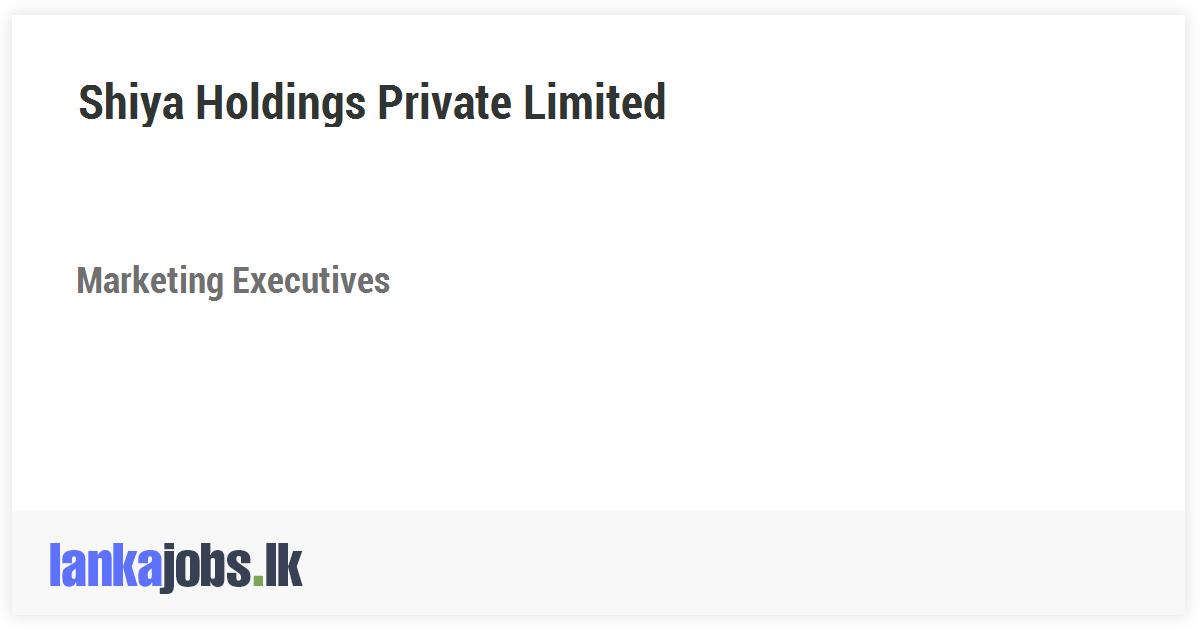 Marketing Executives - Shiya Holdings Private Limited
