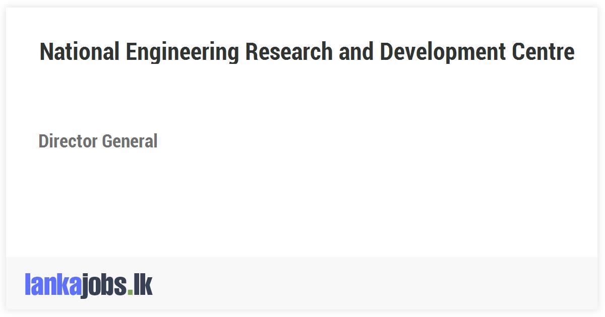 National Engineering Research and Development Centre of Sri Lanka