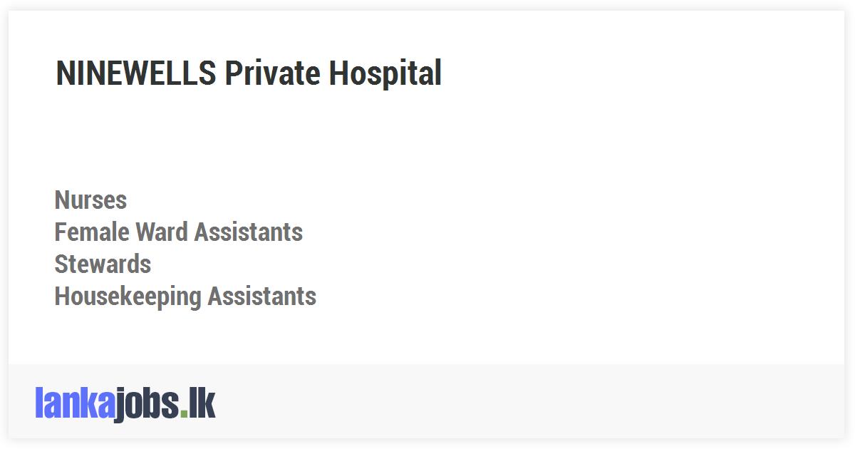 Nurses, Female Ward Assistants, Stewards, Housekeeping Assistants ...