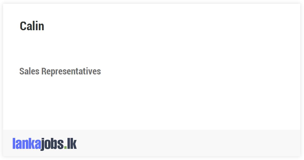 Sales Representatives - Calin